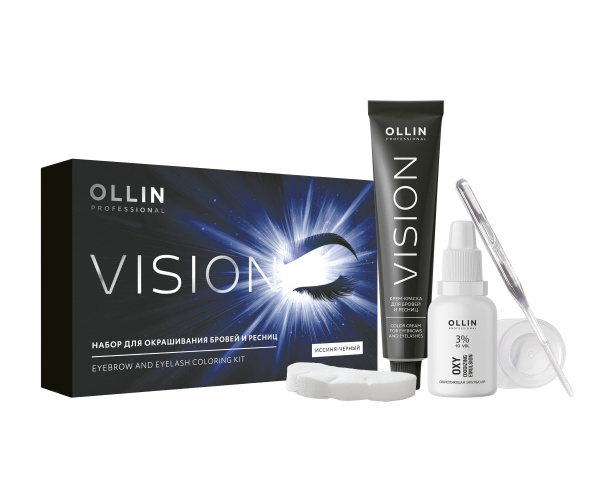 Характеристики Ollin Vision Крем-краска для бровей и ресниц Иссиня ...