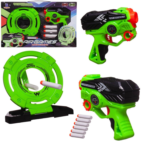 Игровой набор Junfa c бластером, подставкой-мишенью, 6 мягкими пулями - купить с доставкой по ...