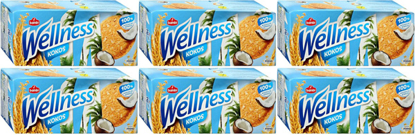 Печенье Bambi Wellness Злаковое со вкусом кокоса и витаминами, комплект ...