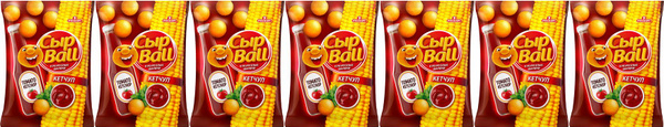 Кукурузные снеки Русскарт Сыр Ball Кетчуп, комплект: 7 упаковок по 140 ...