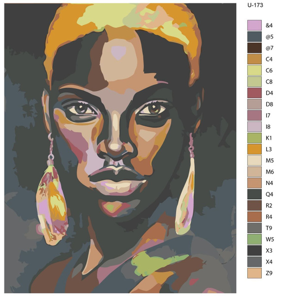 U-173 "Африканская женщина с красивымии чертами лица" 40x50 см купить на OZON по низкой цене ...