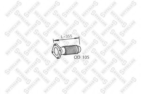 Сетка глушителя квадр. фланец 100x325 Iveco Euro, Star, Tech 180, 190 ...