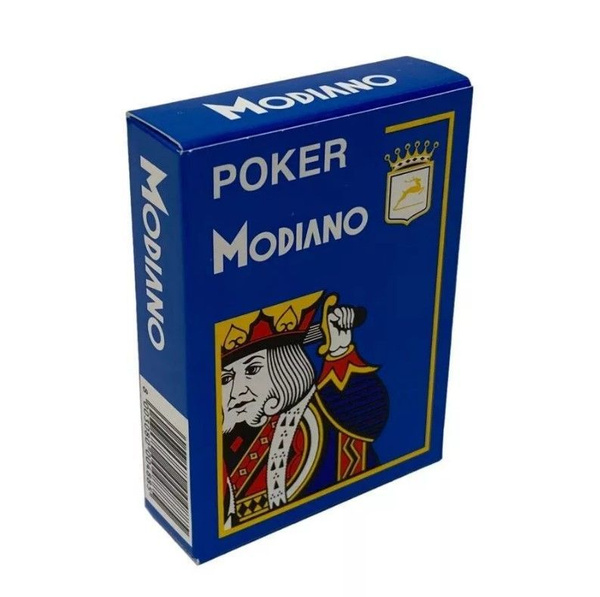 Карты Modiano Poker 100% plastic 4 jumbo index blue - купить с ...