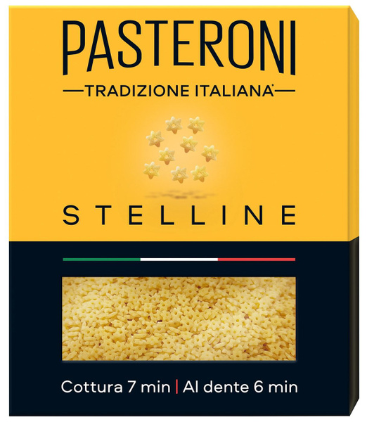 Макароны Pasteroni Stelline 400г - купить с доставкой по выгодным ценам ...