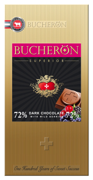 Шоколад BUCHERON SUPERIOR горький, с лесными ягодами, 100г - купить с ...