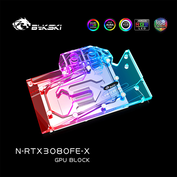 Блок водяного охлаждения графического процессора Bykski для NVIDIA ...