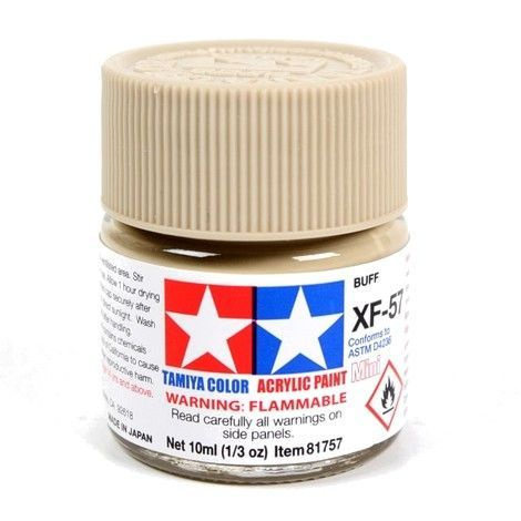Краска акриловая XF-57 BUFF FLAT, ACRYLIC PAINT MINI 10 ML. (КОЖА ...