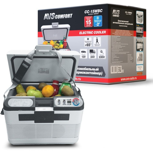 Холодильник автомобильный AVS CC-15WBС(программное управление) 15л 12V/24V/220V - купить с ...