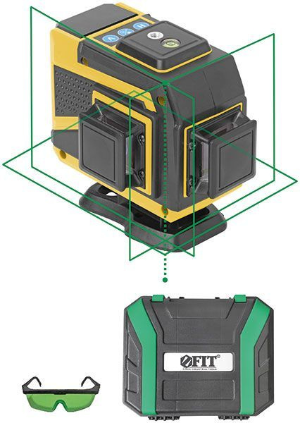 Купить Уровень лазерный самоуспокаивающийся FIT (3 луча, 2 уровня ...