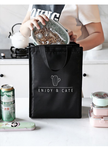 Термосумка для ланч-бокса, черный, держит температуру 8 ч - купить по ...