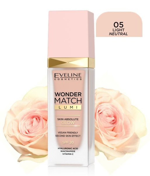 Eveline Cosmetics ТОНАЛЬНАЯ ОСНОВА Эксклюзивная WONDER MATCH LUMI, тон ...