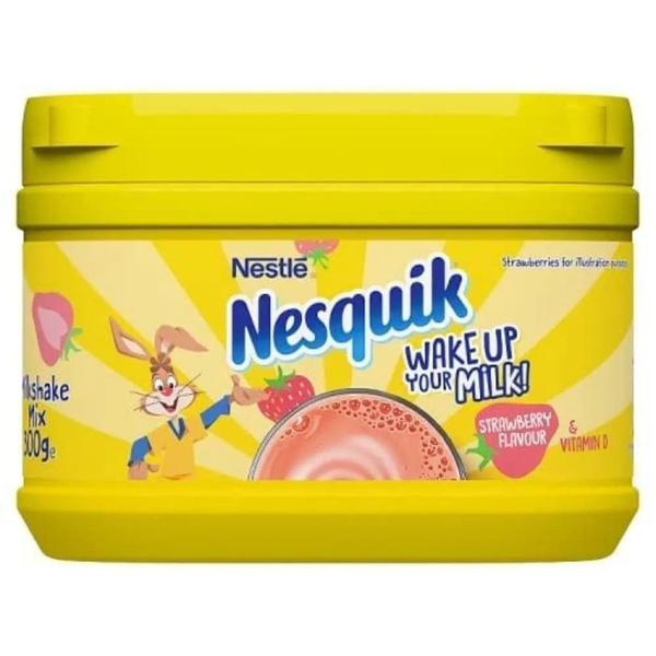 Какао-напиток Nesquik (Несквик) со вкусом Клубники, 300 грамм - купить ...