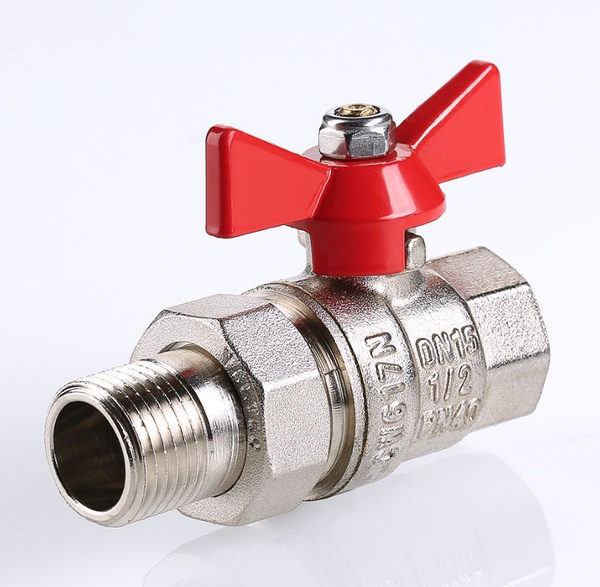 Шаровой кран с полусгоном / американкой Valtec BASE 3/4" внутренняя-наружная VT.227.N.05 ...