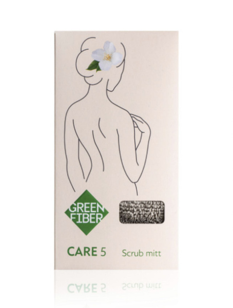 Варежка-скраб для душа Green Fiber CARE 5, серая - купить с доставкой ...