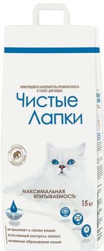 Наполнитель Чистые лапки Комкующийся - купить с доставкой по выгодным ...