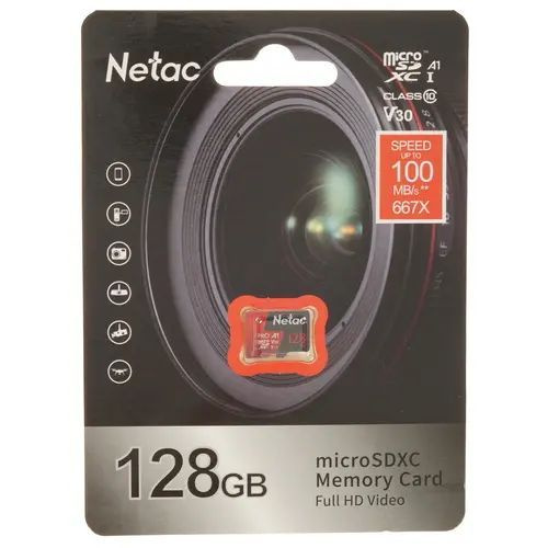 Карта памяти Netac microSDXC 128 ГБ NT02P500PRO-128G-S купить на OZON ...