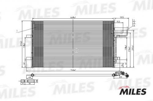 Радиатор кондиционера (ford focus ii/c-max 1.6-2.0/1.6-2.0 Miles ...