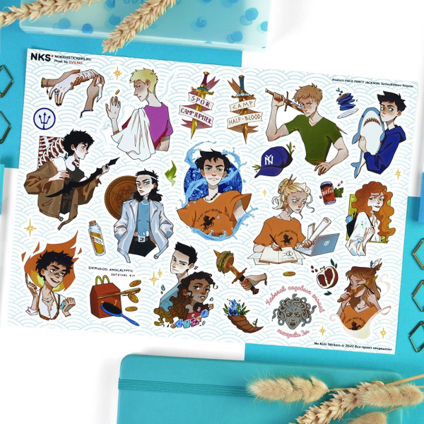 Набор наклеек А4 Pack Percy Jackson, виниловые стикеры, No Kids ...