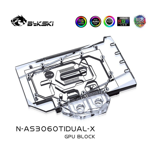 Водяной блок Bykski GPU для видеокарты Asus DUAL RTX 3060 TI O8G ...