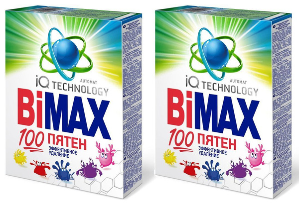 Характеристики Стиральный порошок BiMax 100 пятен автомат, 2 уп по 400 г подробное описание ...