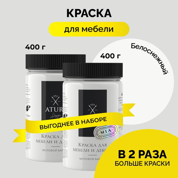 Меловая краска для мебели Aturi Design для декора интерьера, акриловая ...