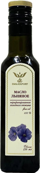 Масло льняное Dial Export, нерафинированное, 250 мл - купить с ...