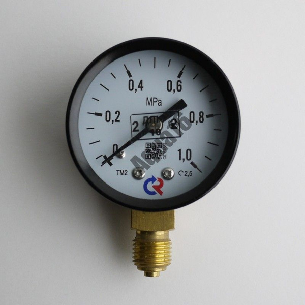 Манометр радиальный 50 мм, 10 бар (1 MPa), 1/4" РОСМА ТМ-210Р.0210 купить на OZON по низкой цене ...