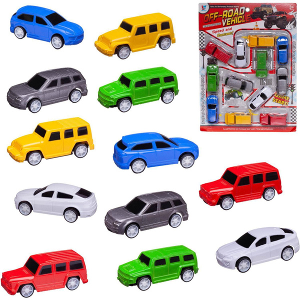 Игровой набор Junfa Легковые машинки 12шт инерционные пластмассовые - купить с доставкой по ...