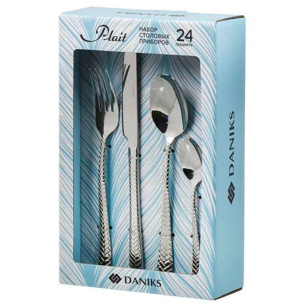 Набор столовых приборов, Daniks, Plait, из нержавеющей стали, 24 предмета - купить с доставкой ...