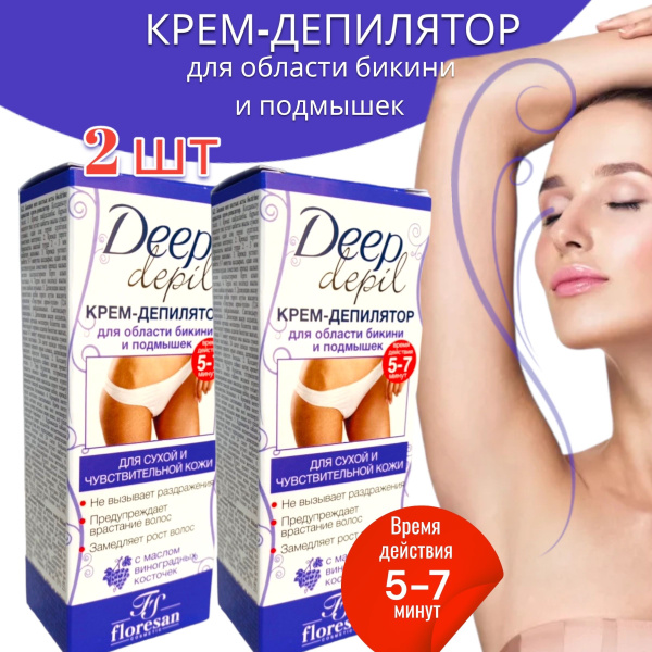 Средство для депиляции Floresan / Крем-депилятор для области бикини и ...