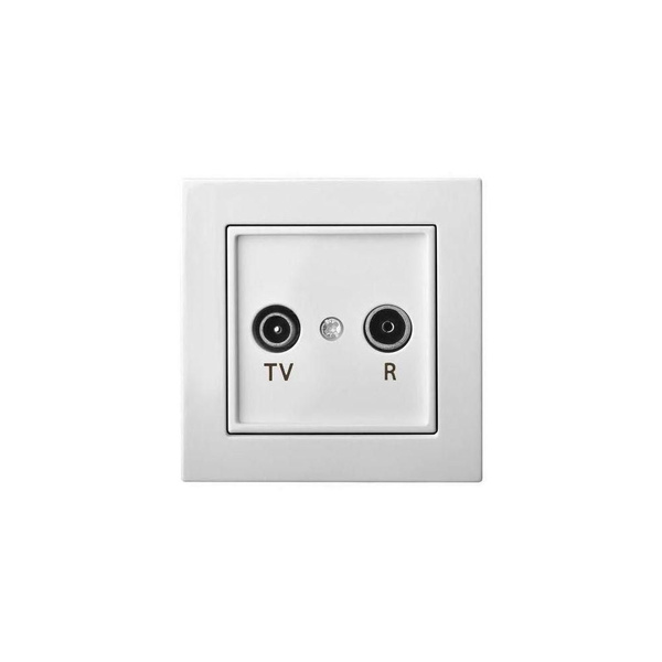 ТВ-розетка оконечная TV/R Liregus Epsilon белый 28-026 купить на OZON ...