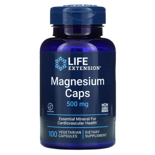 Магний, Life Extension Magnesium Caps 500 мг, 100 капс. - купить с ...