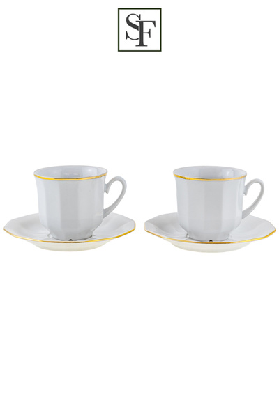 Набор чайный Thun "Белый гранёный", на 2 перс. - купить по выгодной цене в интернет-магазине ...