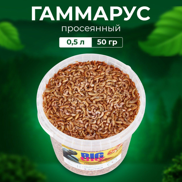 Корм для черепахи красноухой и рыбок аквариумных, гаммарус, 500 мл ...