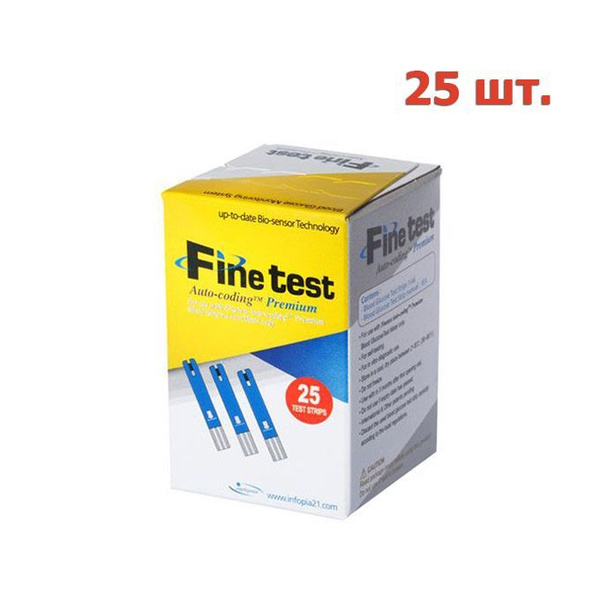 Тест-полоски Finetest Auto-Coding Premium, 25 шт. - купить с доставкой ...