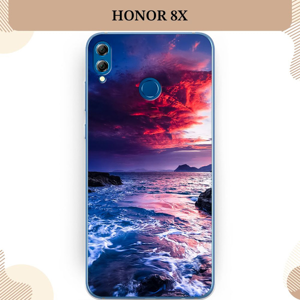 Силиконовый чехол на Honor 8X / Хонор 8Х Волны 1 - купить с доставкой ...