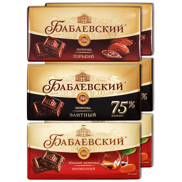 Шоколад Бабаевский набор "Элитный" 3 вкуса, 90 г, 6 шт. - купить с ...