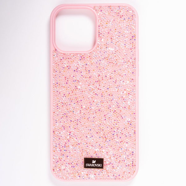 Чехол iPhone 15 Swarovski / Чехол сваровски для айфона 15 / Розовый ...