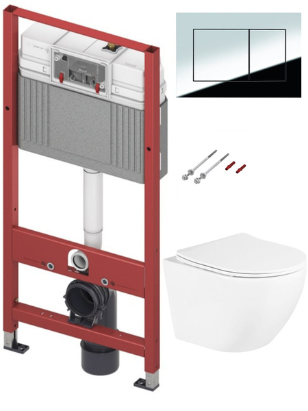 Комплект унитаза c инсталляцией TECE, направление выпуска: Горизонтальное (в стену), 0145 ...