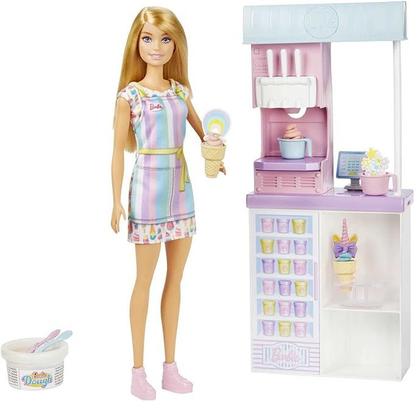 Набор игровой Barbie Барби Магазин мороженого HCN46 - купить с ...