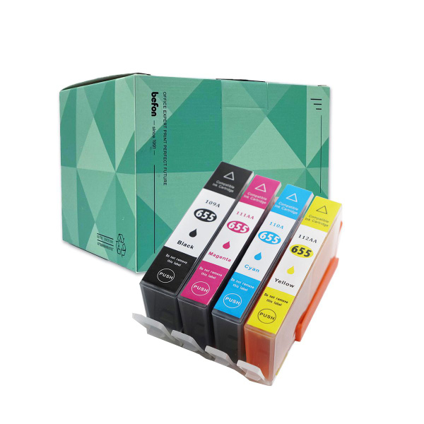 Расходник для печати befon HP655, Набор CMYK, для струйного принтера ...