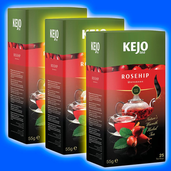 Чай в пакетиках ROSEHIP (ШИПОВНИК) 3 по 25 пак / KEJO (КЕЖО) - купить с ...