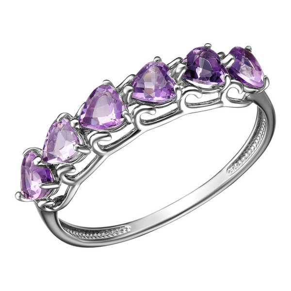 UVI Ювелирочка Кольцо серебряное с Аметистами - купить с доставкой по ...
