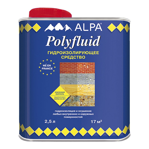 Гидроизоляция жидкая Polyfluid Alpa 2,5 л - купить по низкой цене в ...