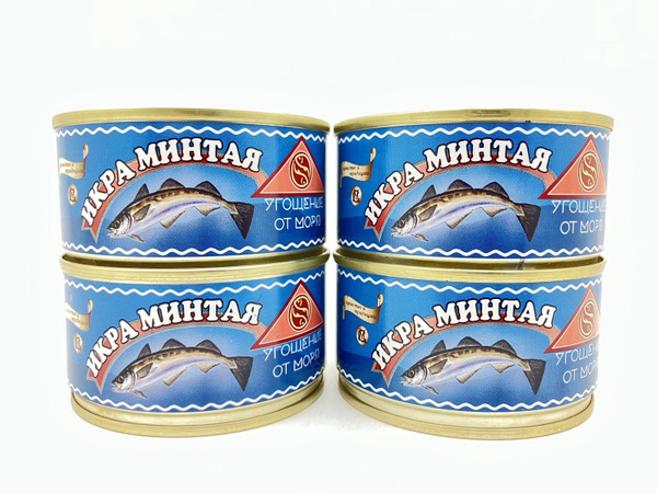 Икра минтая, Угощение от моря, 4 X 125 гр. - купить с доставкой по ...
