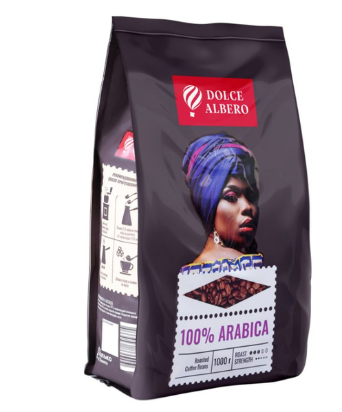 Кофе зерновой DOLCE ALBERO 100% Arabica, 1 кг. - купить с доставкой по ...