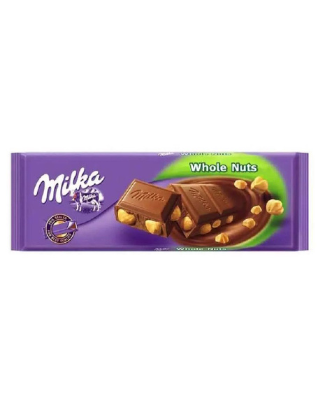 Шоколад Milka Whole Nut 270гр с фундуком - купить с доставкой по ...
