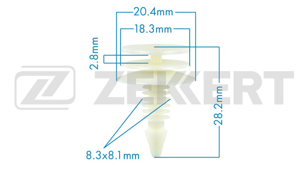 Клипса крепежная автомобильная, 1 шт. купить по выгодной цене в ...