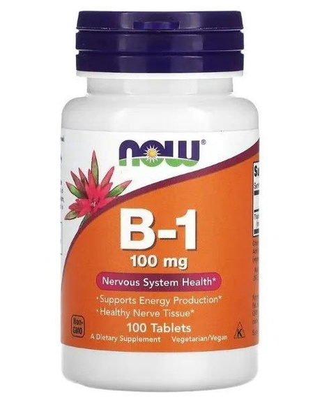 Витамин В1 100мг // NOW Vitamin В1 100mg, 100 таблеток. Годен до 08 ...