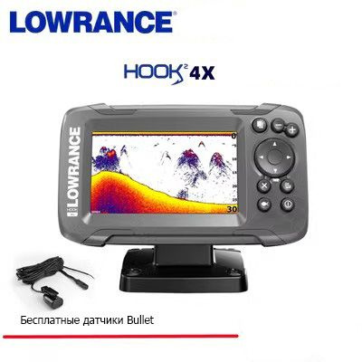 Эхолот Lowrance HOOK2 4X Bullet - купить с доставкой по выгодным ценам ...